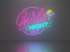 Second Life Marketplace - Girls night out neon sign Full Permission