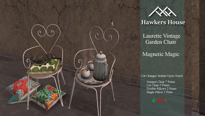 Second Life Marketplace - *HH* Laurette Vintage Garden Chairs Magnetic ...