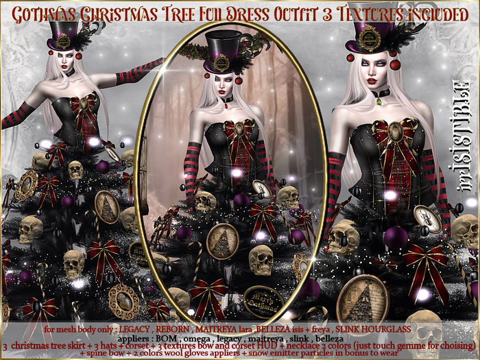 Second Life Marketplace - irrISIStible GOTHMAS CHRISTMAS TREE FULL ...