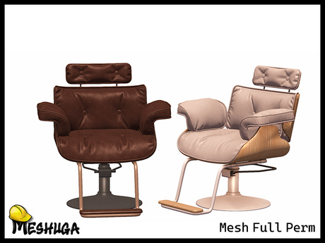 Second Life Marketplace - Meshuga Hairdresser Chair FULL PERM MESH
