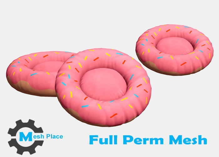 Second Life Marketplace - GIFT Cute Donut Pet Bed Full Perm