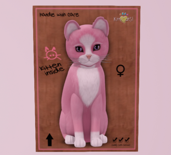 Second Life Marketplace - Female KittyCatS Chateau Cat Pink & White No. 1