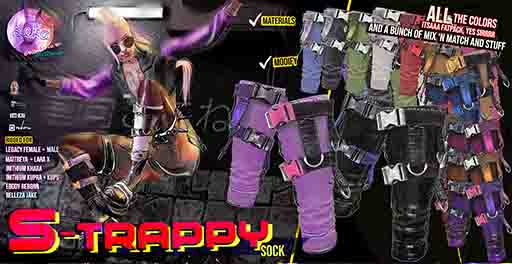 Second Life Marketplace - SEKA's Strappy Sock LIGHTS