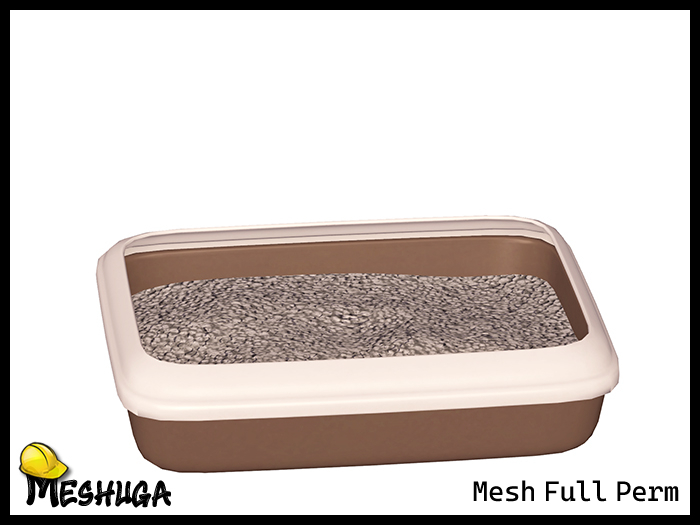 Second Life Marketplace - Meshuga Cat Accessories - Litter Box FULL ...
