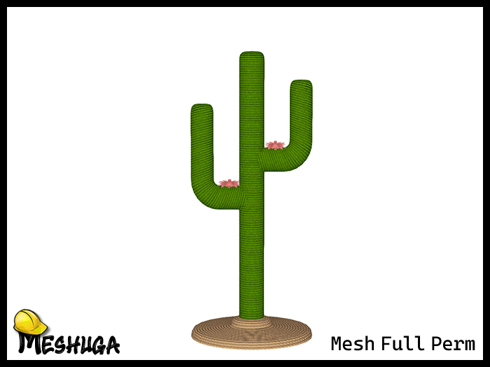 Second Life Marketplace - Meshuga Cat Accessories - Scratching Cactus ...
