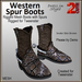 Second Life Marketplace - Western Spur Boot [2cute] Tweenster - Snake ...