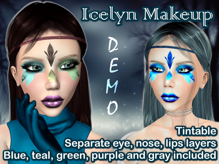 Second Life Marketplace - DEMO: Noktia - Icelyn Face Paint, BOM