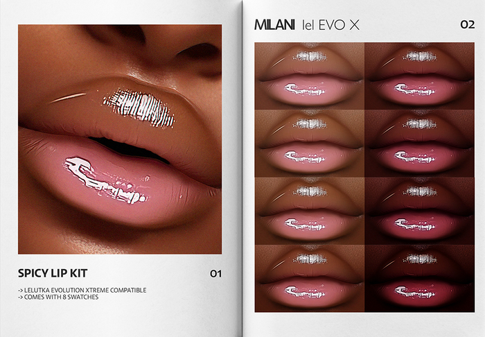 Second Life Marketplace - MILANI - "SPICY" LIP KIT / FATPACK