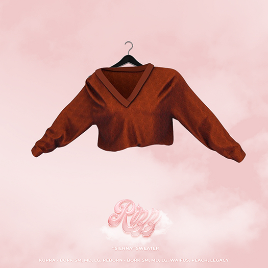 Second Life Marketplace - "RIZZ" X "SIENNA" SWEATER - ORANGE
