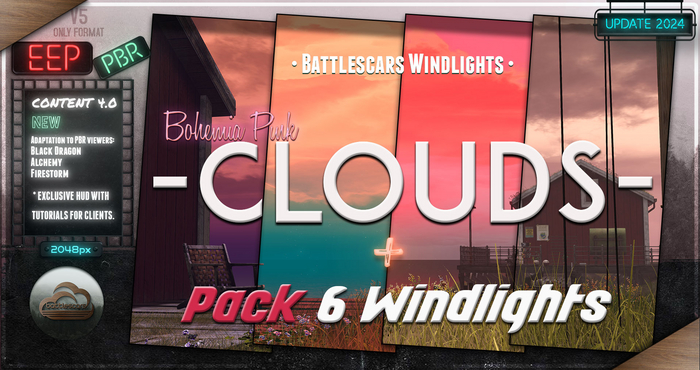 Second Life Marketplace - - BATTLESCARS WINDLIGHTS - CLOUDS - BOHEMIA ...