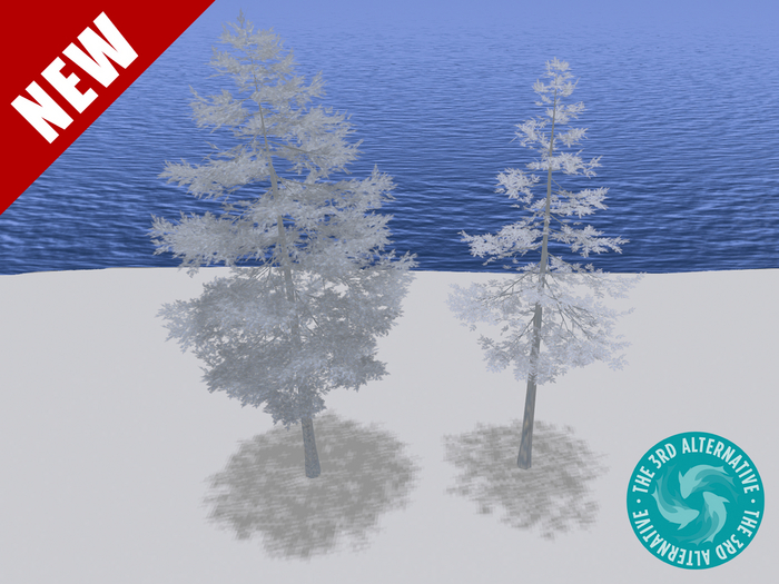 Second Life Marketplace - Winter Firs Pack (2 trees)