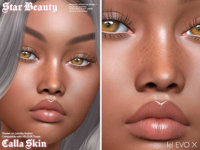 Second Life Marketplace - [Star Beauty] Calla Skin Evo X FATPACK [ADD ...