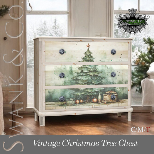 Second Life Marketplace - Swank & Co. Vintage Christmas Tree Chest