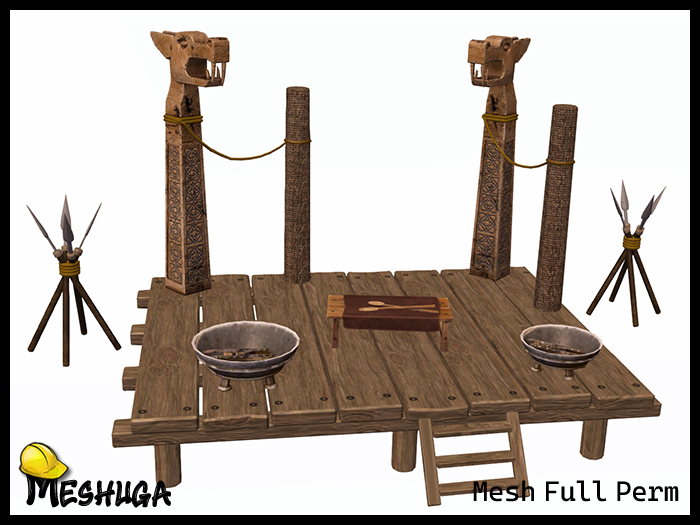 Second Life Marketplace - Meshuga Viking Feasting Pack FULL PERM MESH