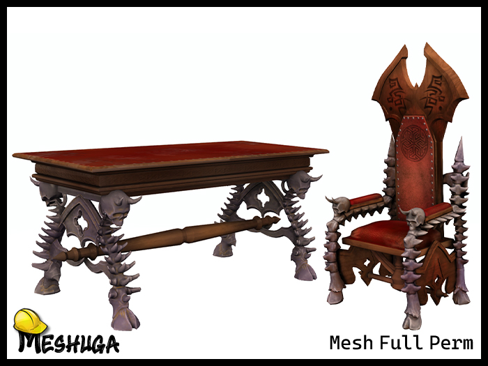 Second Life Marketplace - Meshuga Macabre Gothic Master Table FULL PERM ...