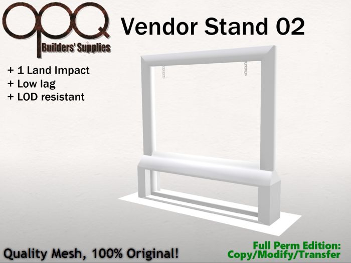 Second Life Marketplace - Full perm Vendor Stand - OPQ Vendor Stand 02
