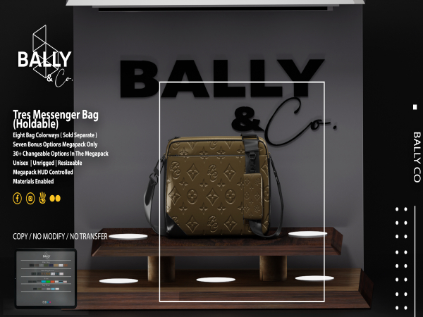 Second Life Marketplace - 'BALLY & CO' Tres Messenger Bag Sandstorm ...