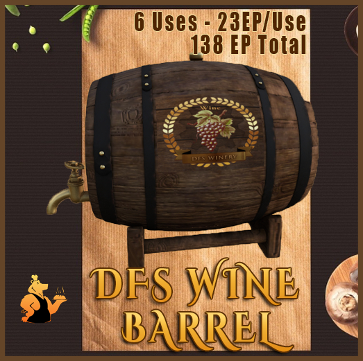 Second Life Marketplace - DFS Wine Barrel 2024 (Actual Item)