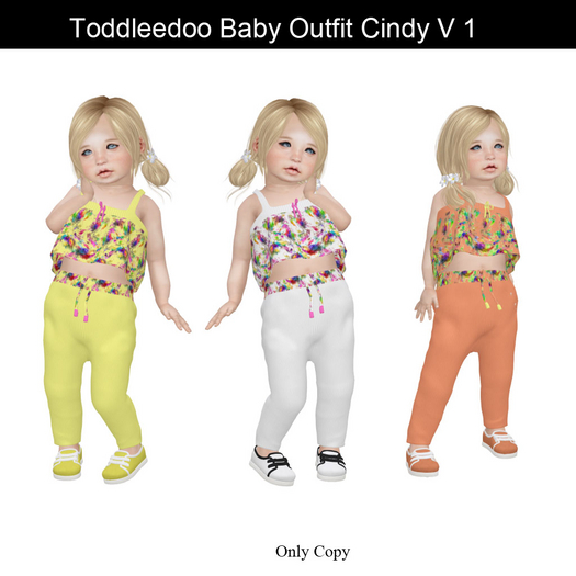 Second Life Marketplace - Toddleedoo Baby Outfit Cindy V 1 Demo