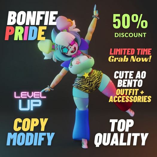 Second Life Marketplace - Bonfie Pride Bunny v2 Avatar Bundle 95% off ...