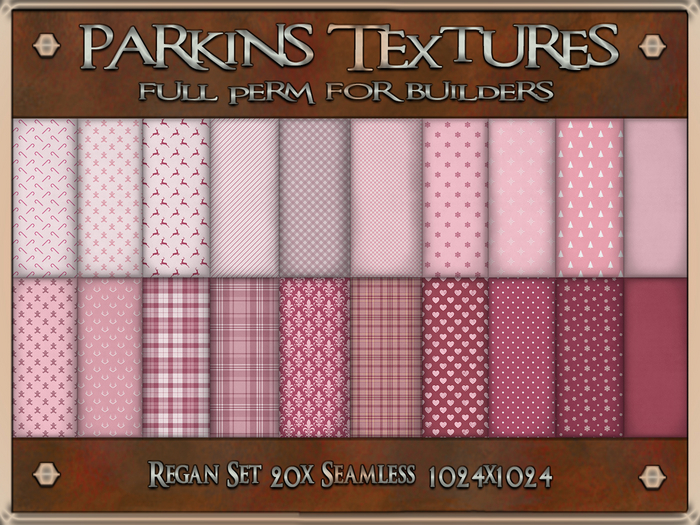 Second Life Marketplace - Parkins Textures - Regan Set - 20x Full Perm ...