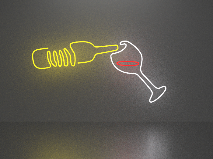 Second Life Marketplace - Wine neon sign Full Permission