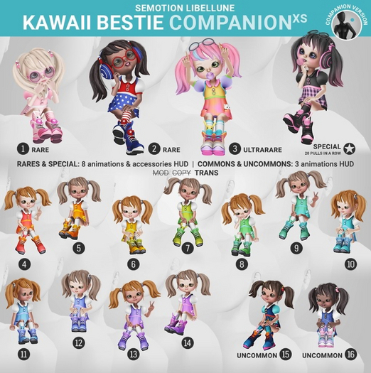 Second Life Marketplace - 7. SEmotion Libellune Kawaii Bestie XS Companion