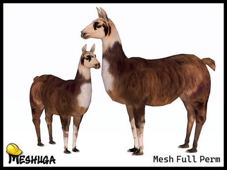 Second Life Marketplace - Meshuga Farm Animals - Llama FULL PERM MESH