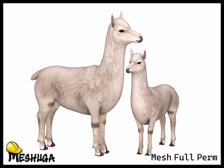 Second Life Marketplace - Meshuga Farm Animals - Alpaca FULL PERM MESH
