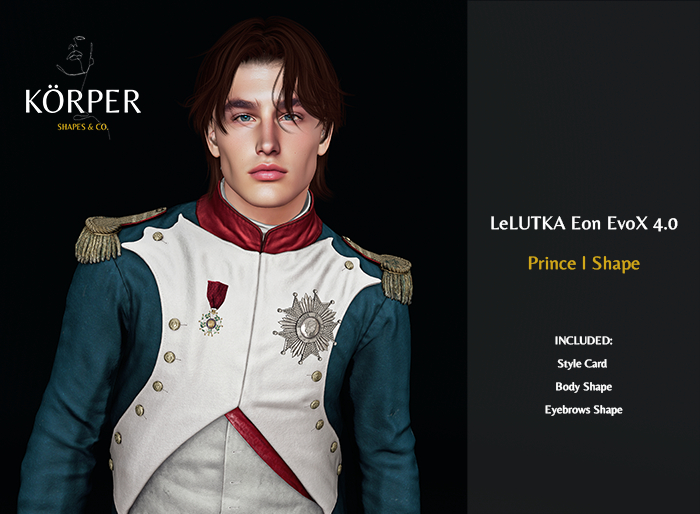 Second Life Marketplace - Korper - Prince l Shape (Lelutka Kris head)