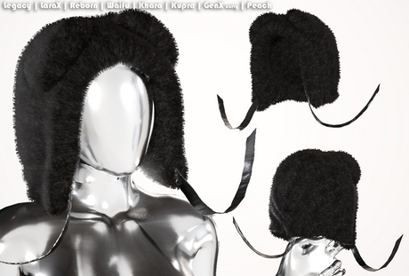 Second Life Marketplace - Panda Furry Hat Black