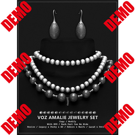 Second Life Marketplace - [VOZ] Amalie Jewelry Set (DEMO)
