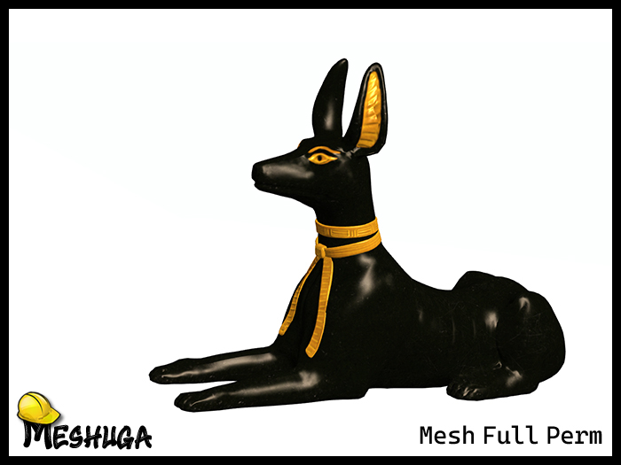 Second Life Marketplace - Meshuga Egyptian Anubis Jackal Statue FULL ...