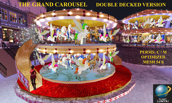 Second Life Marketplace - The GRAND CAROUSEL - Double Decked Version