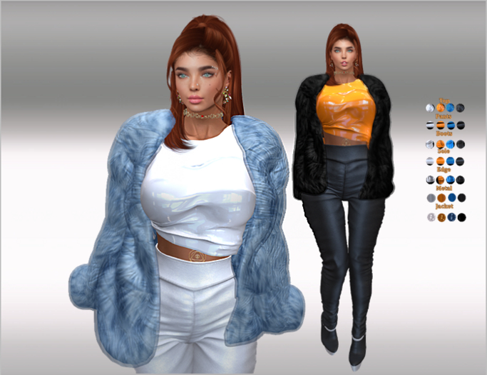 Second Life Marketplace - SET Top,Pants,Boots,Fur-Jacket 28x ...