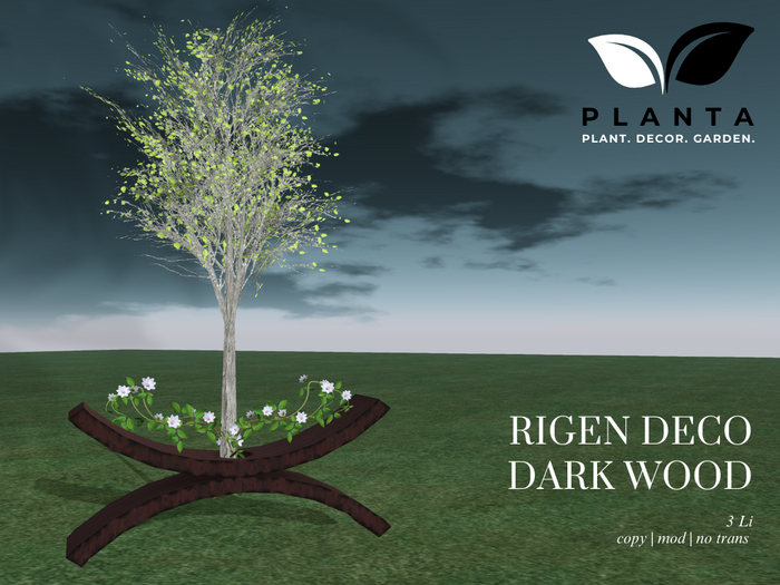Second Life Marketplace - Planta - Rigen Deco Dark Wood
