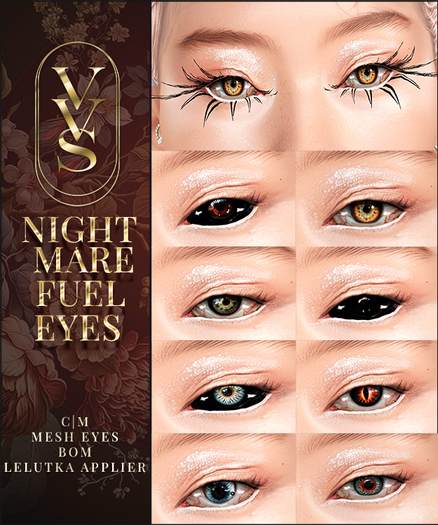 Second Life Marketplace - VV$ NIGHTMARE FUEL EYES DEMO