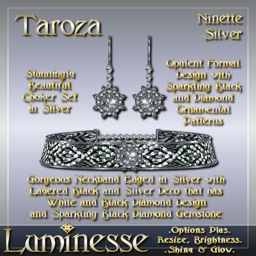 Second Life Marketplace - TAROZA Ninette Choker & Earrings Set OP ...