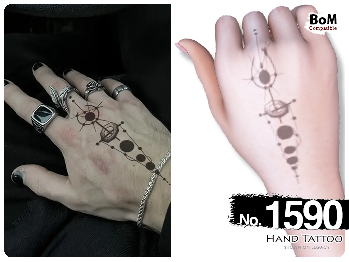 Second Life Marketplace - (Hand Tattoo) No.1590