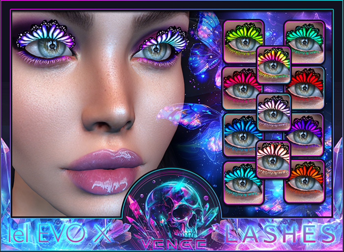 Second Life Marketplace - VENGE - EVO X Lashes - 'Mariposa'