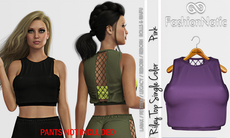 Second Life Marketplace - Top Riley Top Mauve - LaraX, PetiteX, Legacy ...
