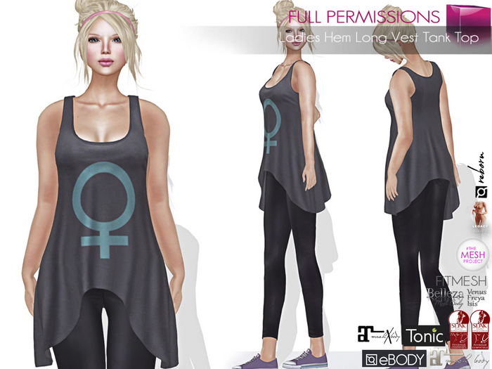 Second Life Marketplace - Full Perm Female Flowy Shark Bite ...