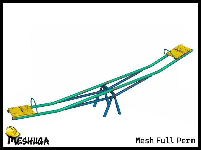 Second Life Marketplace - Meshuga Old Kids Playground - See Saw FULL ...
