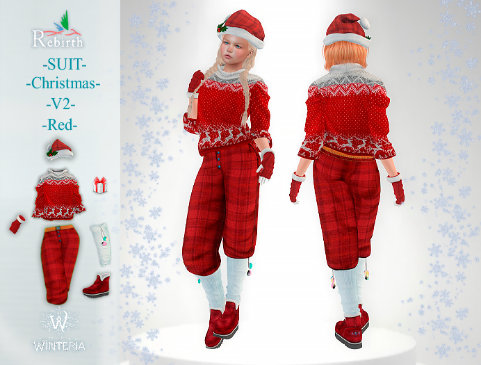 Second Life Marketplace - SUIT-Christmas-V2-Red-Rebirth