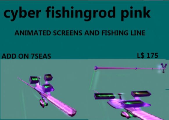 Second Life Marketplace - cyber fishing rod pink (boxed)