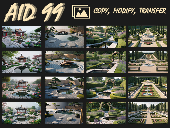 Second Life Marketplace - AID99: 16 Full-Perm Park Landscape Backgrounds