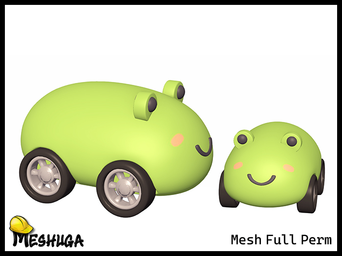 Second Life Marketplace - Meshuga Cute Frog Car FULL PERM MESH