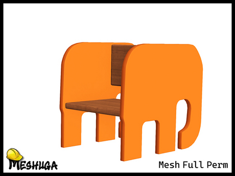 Second Life Marketplace - Meshuga Kids Playroom - Elephant Chair FULL ...