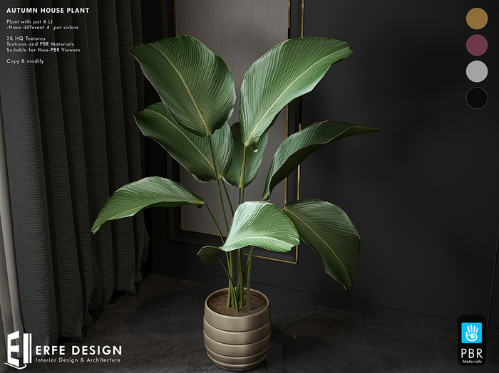 Second Life Marketplace - Autumn Plant 4 Colors in pack PBR [Erfe ...