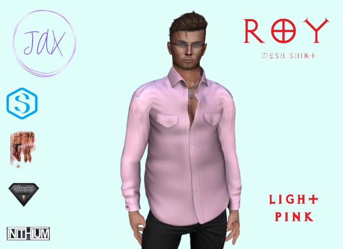 Second Life Marketplace - *JAX* ROY SHIRT - LEGACY - LIGHT PINK